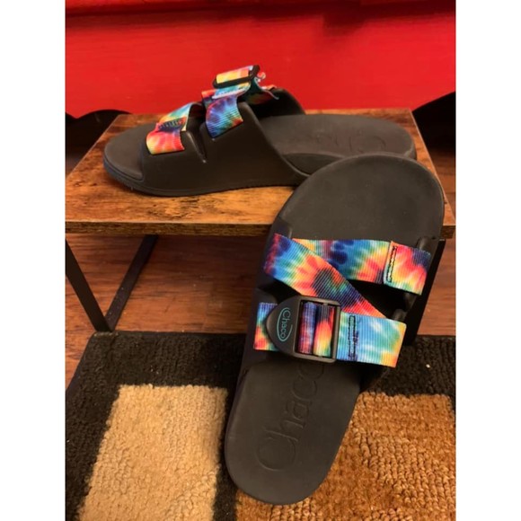Chaco | Shoes | Chacos Size 6 Big Kids Chillos Slide Dark Tie Dye 4 ...